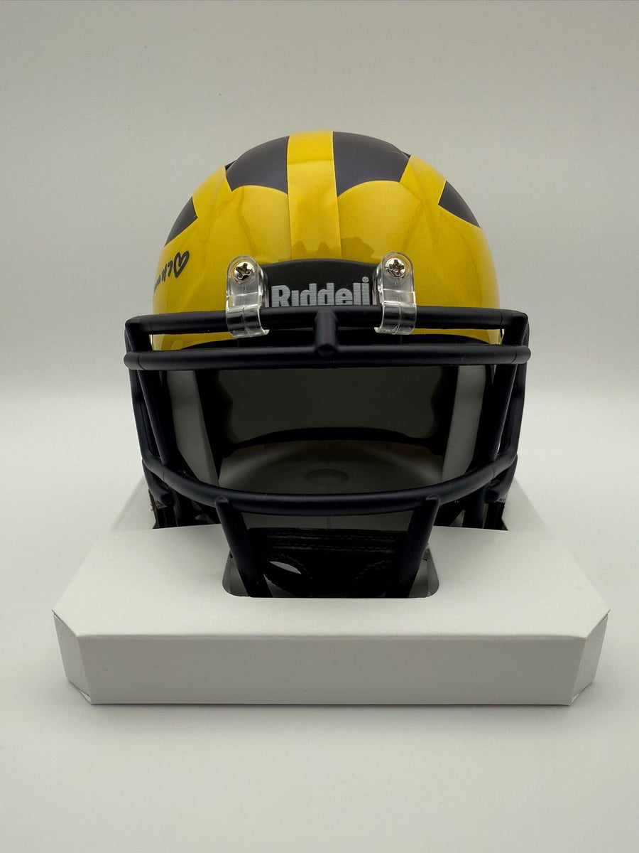 Donovan Edwards Autographed Michigan Wolverines 2023 CHAMPS Mini ...