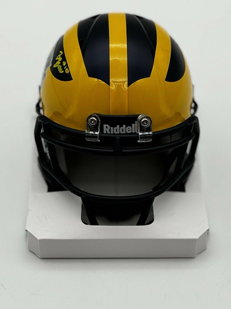 Zeke Berry Autographed Michigan Wolverines 2023 CHAMPS Mini Football H ...