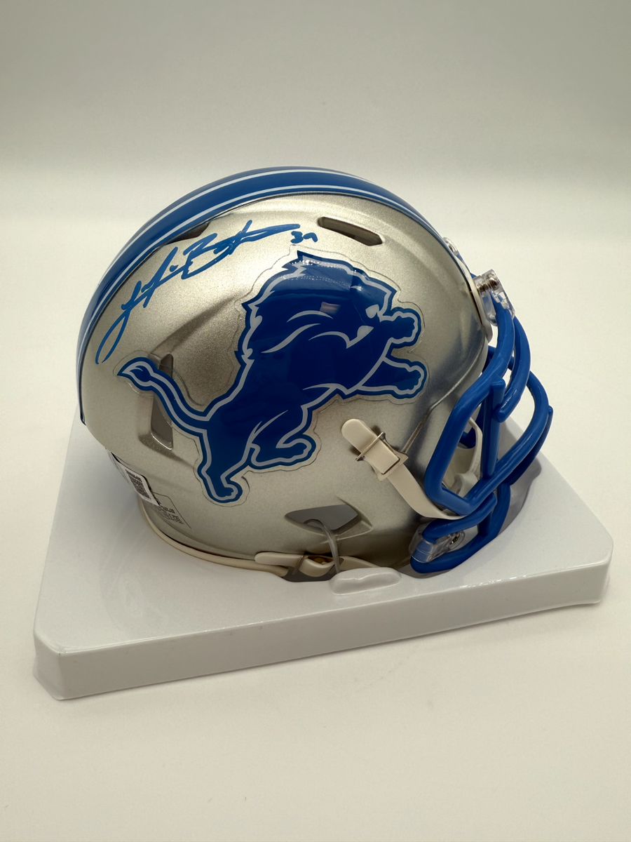 Jake Bates Autographed Detroit Lions Speed Mini Football Helmet Becket ...