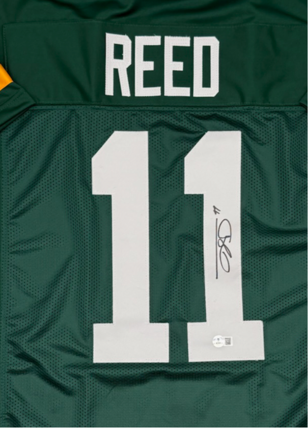 Jayden Reed Autographed Green Bay Packers Green Custom Football Jersey ...