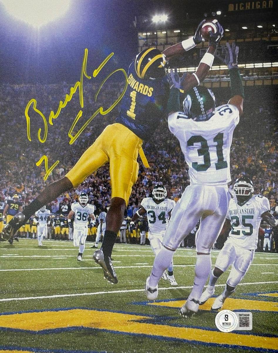 Braylon Edwards Autographed 8x10 Michigan Wolverines Photo Beckett CoA ...